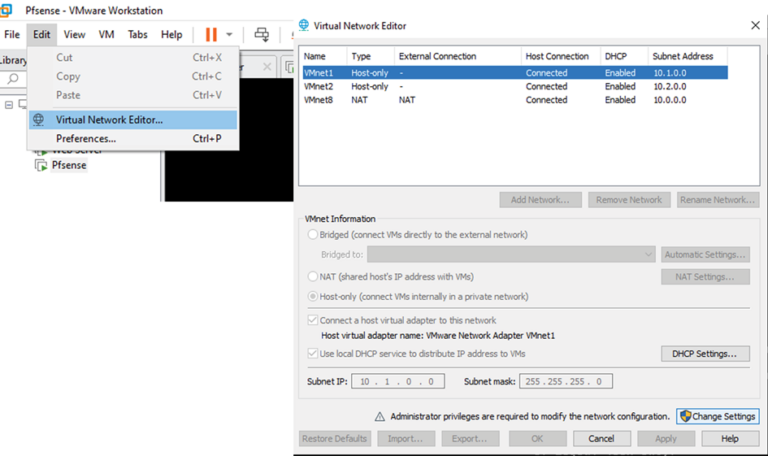 Installation Pfsense sur VMWare Workstation - Pandawan